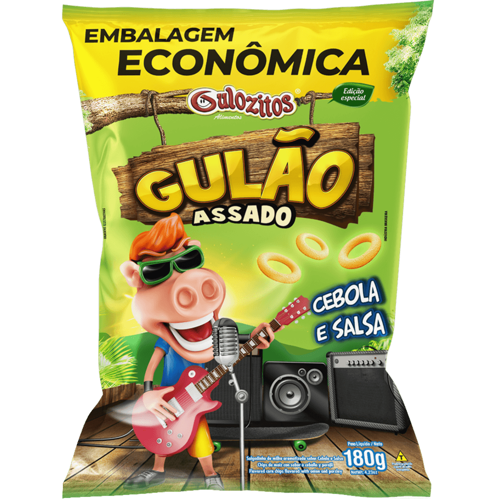 Salgadinho Gulão Cebola e Salsa 180g - Apoio Entrega V2