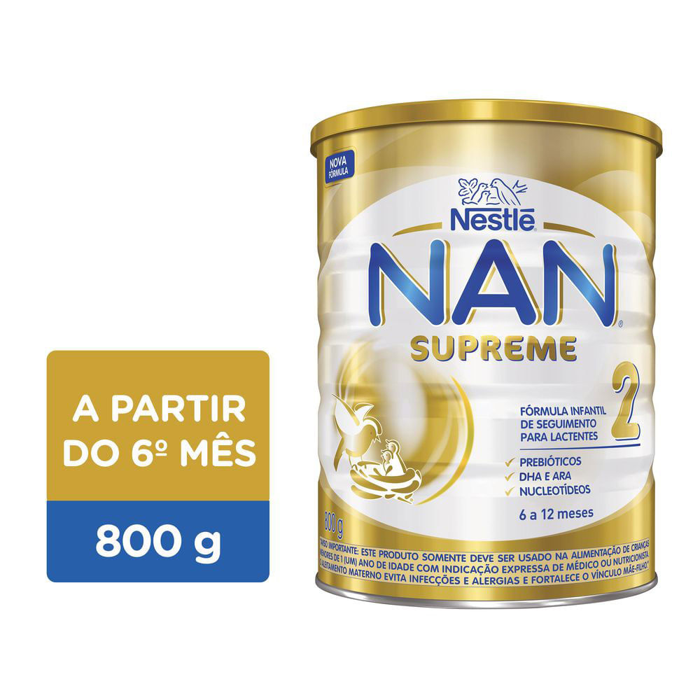 Fórmula Infantil NAN Supreme 2 800g - Apoio Entrega