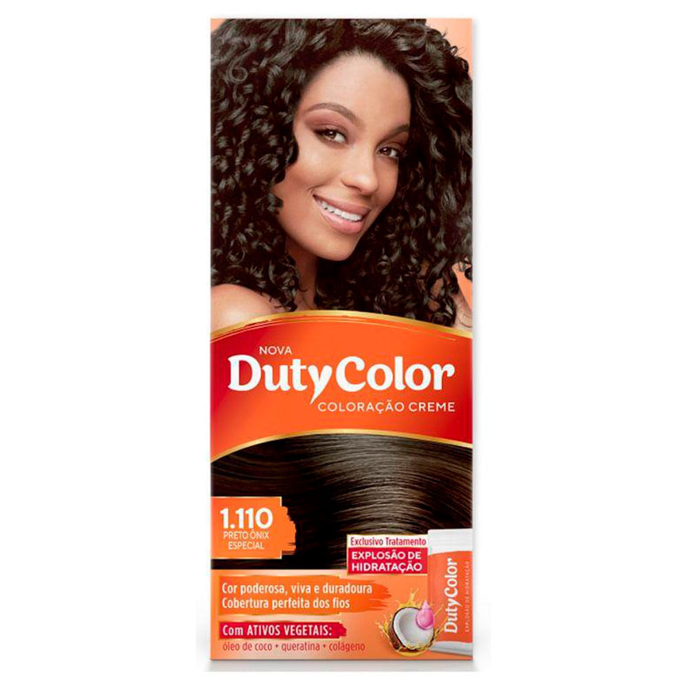 Tintura Duty Color 1.110 Preto Ónix Especial 175g - Apoio Entrega V2