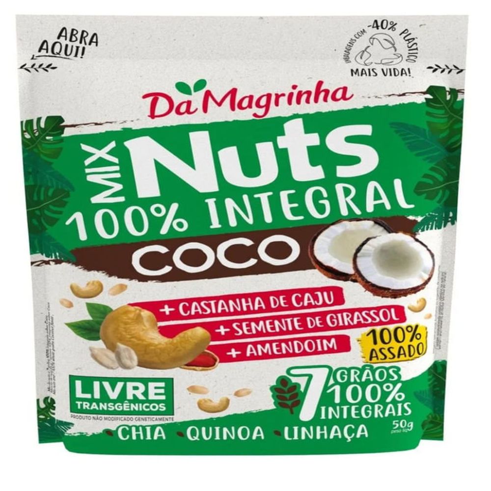 Mix de Nuts 100% Integral Coco, Castanha-de-Caju, Semente de Girassol e ...