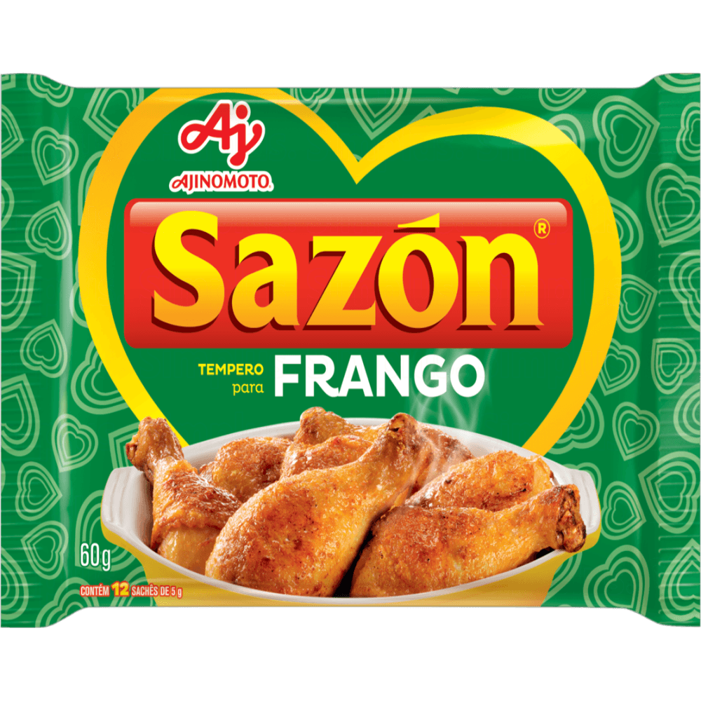 Tempero Pó para Frango Sazón Pacote 60g 12 Unidades 5g Cada - Apoio ...