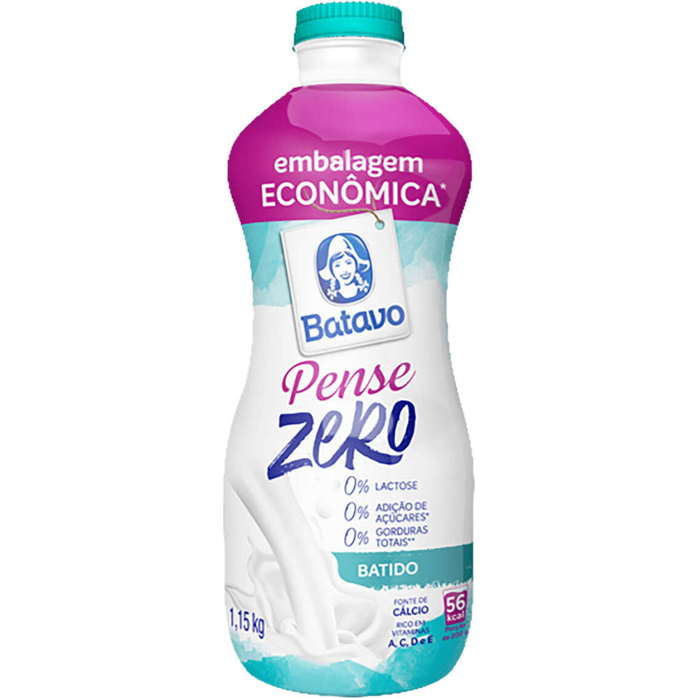Iogurte Batavo Pense Zero Batido Zero Lactose, Sem Adição De ácúcares ...
