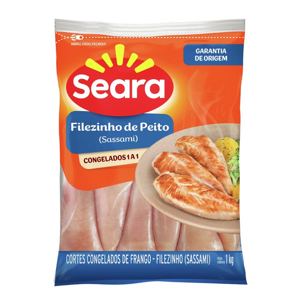 Filezinho de frango sassami Seara IQF 1kg - Apoio Entrega V2 Filezinho de frango sassami Seara IQF 1kg - Apoio Entrega V2