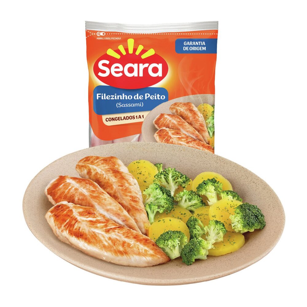 Filezinho de frango sassami Seara IQF 1kg - Apoio Entrega V2 Filezinho de frango sassami Seara IQF 1kg - Apoio Entrega V2