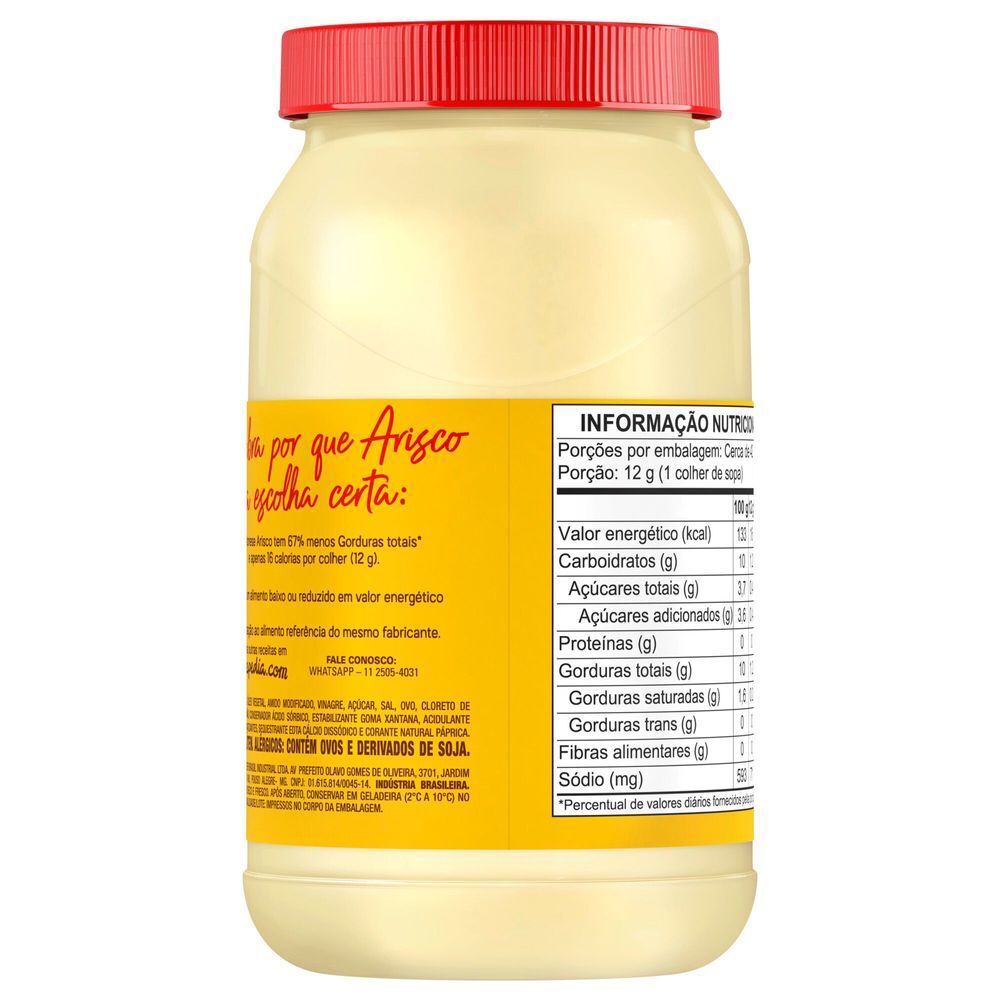 Maionese Arisco Tradicional 500 GR - Apoio Entrega V2
